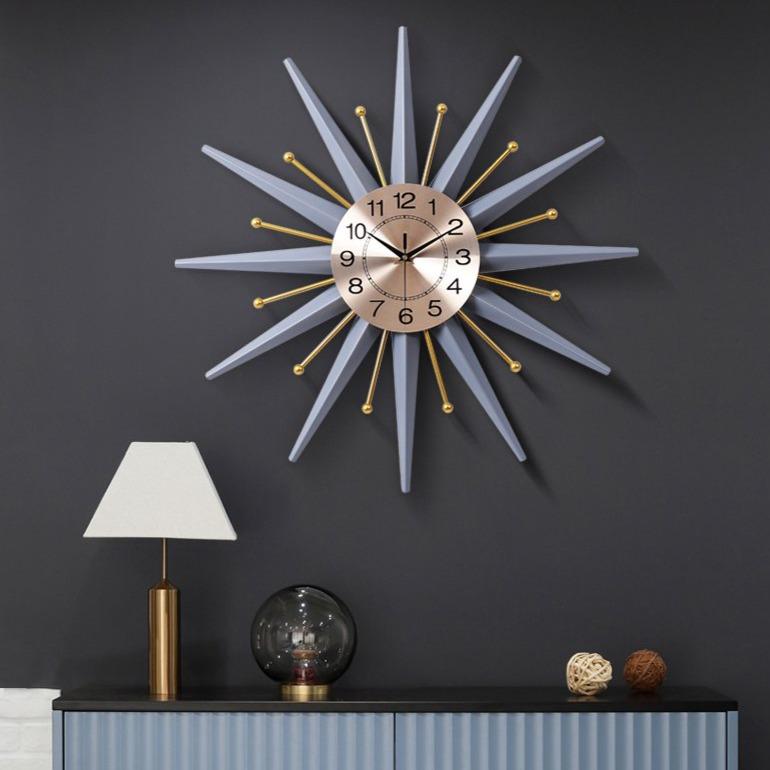 Nordic Metal Snowflake Wall Clock – Novus Decor